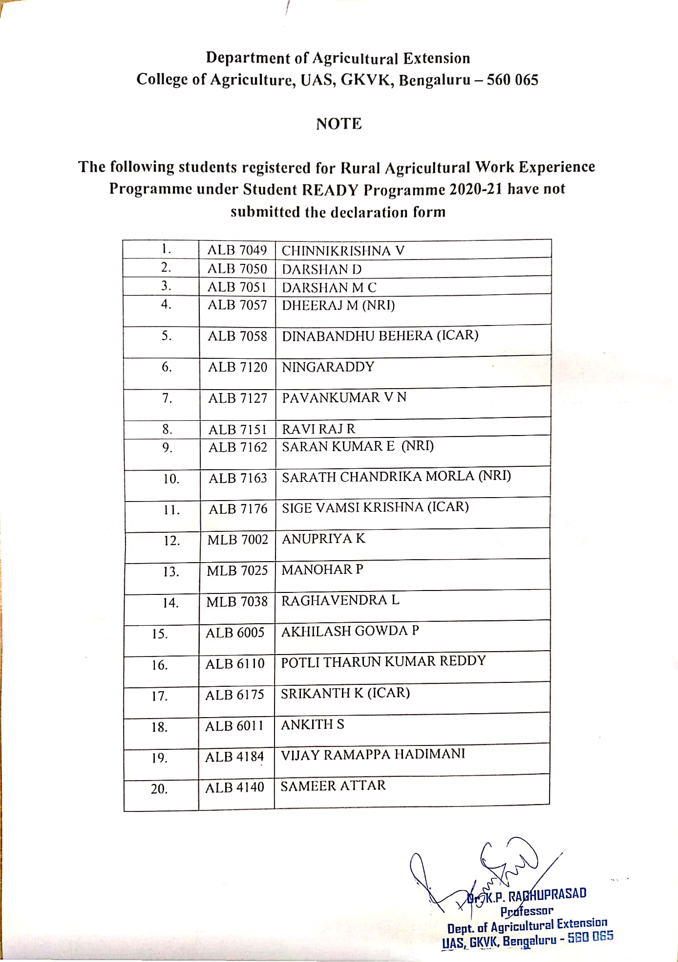 RAWE 20-21 Declaration Form – DEPARTMENT OF AGRICULTURAL EXTENSION ...