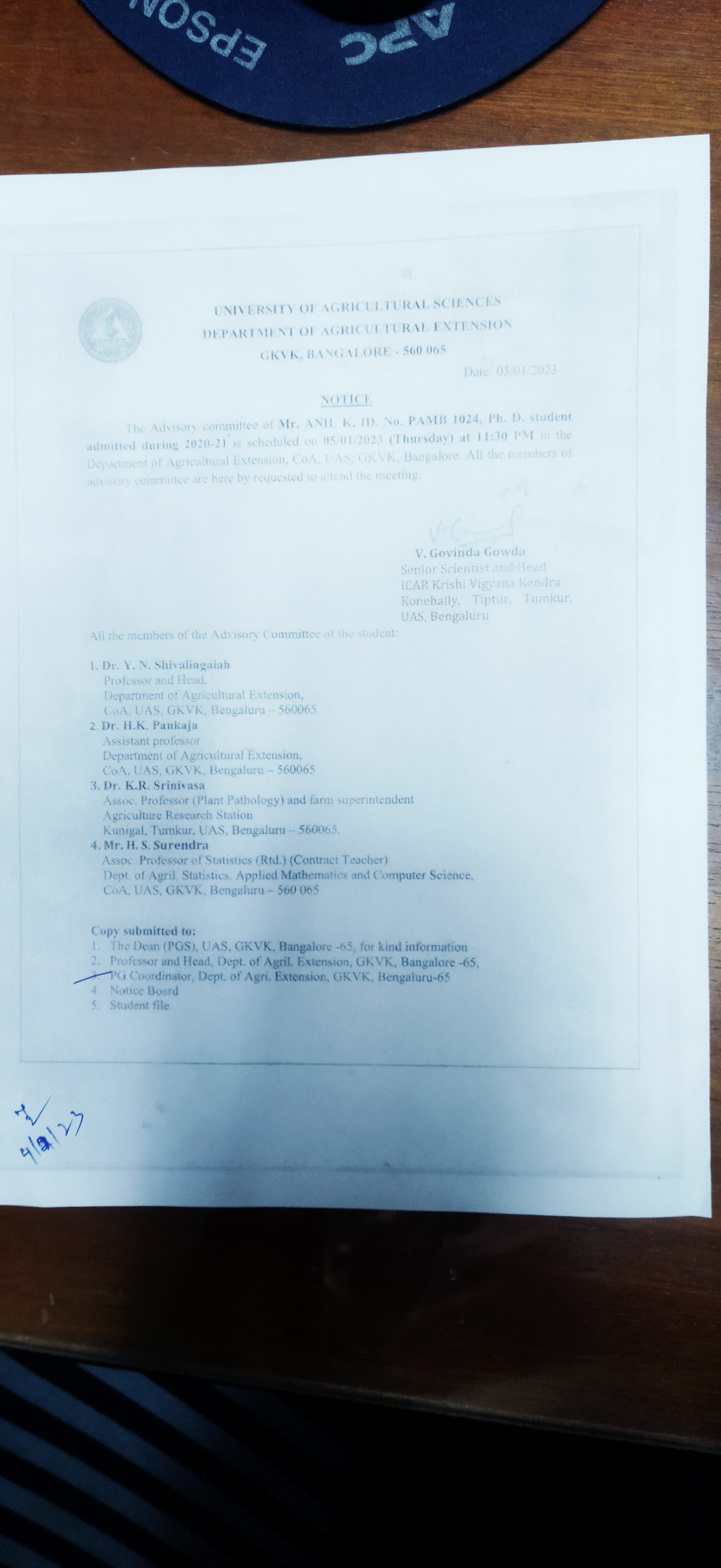 Ac meeting pamb 1024 – DEPARTMENT OF AGRICULTURAL EXTENSION, COLLEGE OF ...